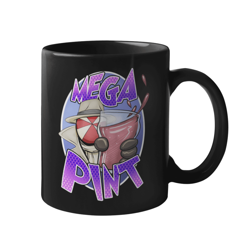 Mega Pint Mug Black - That Umbrella Guy