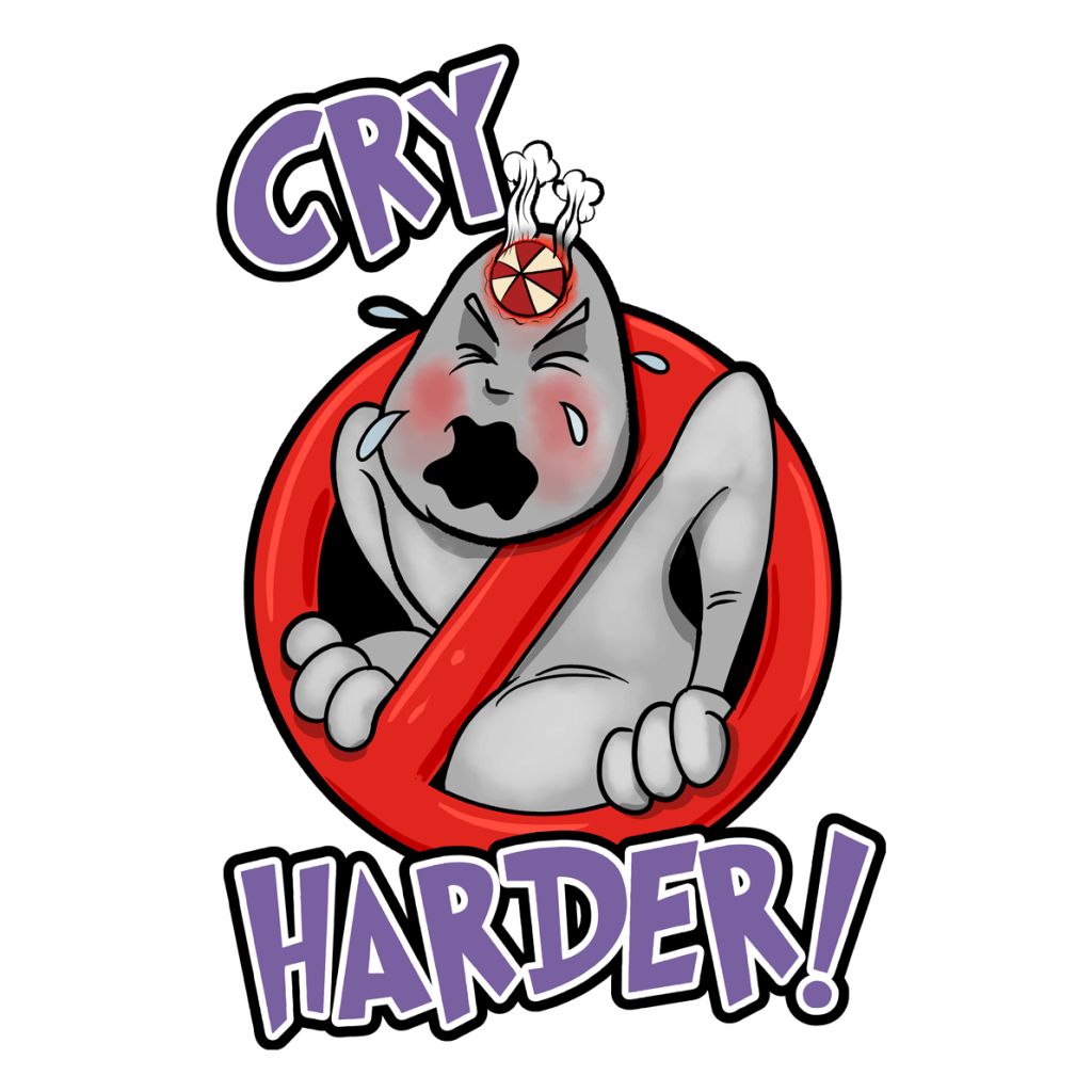 Cry Harder Vinyl Die-Cut Sticker - That Umbrella Guy